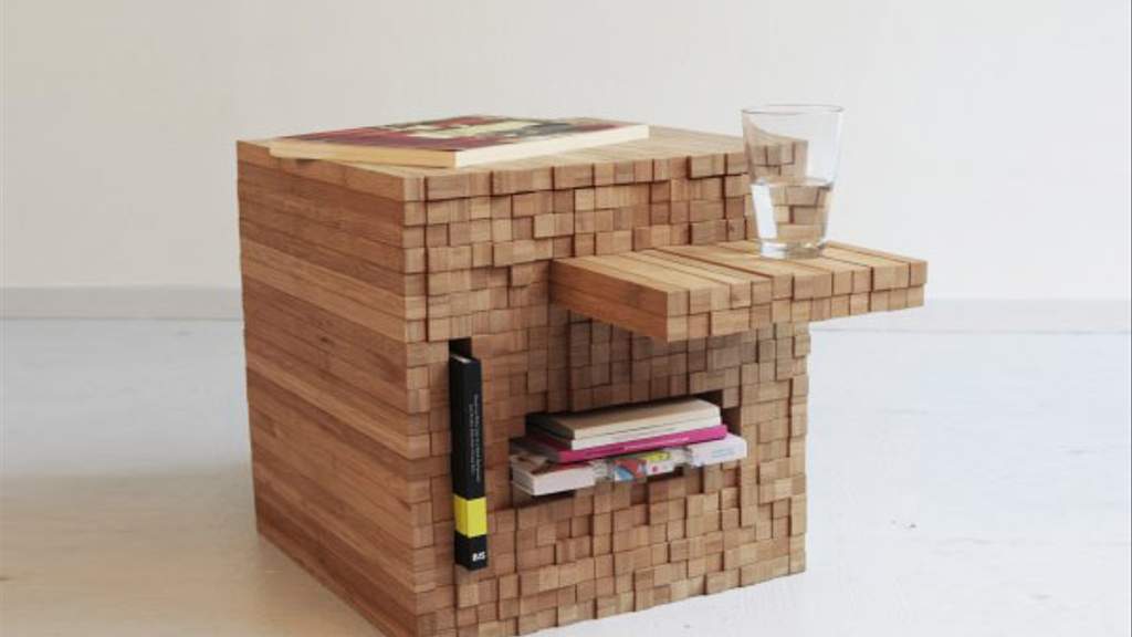 Pixel Table Inspired by Jenga - Concrete Playground