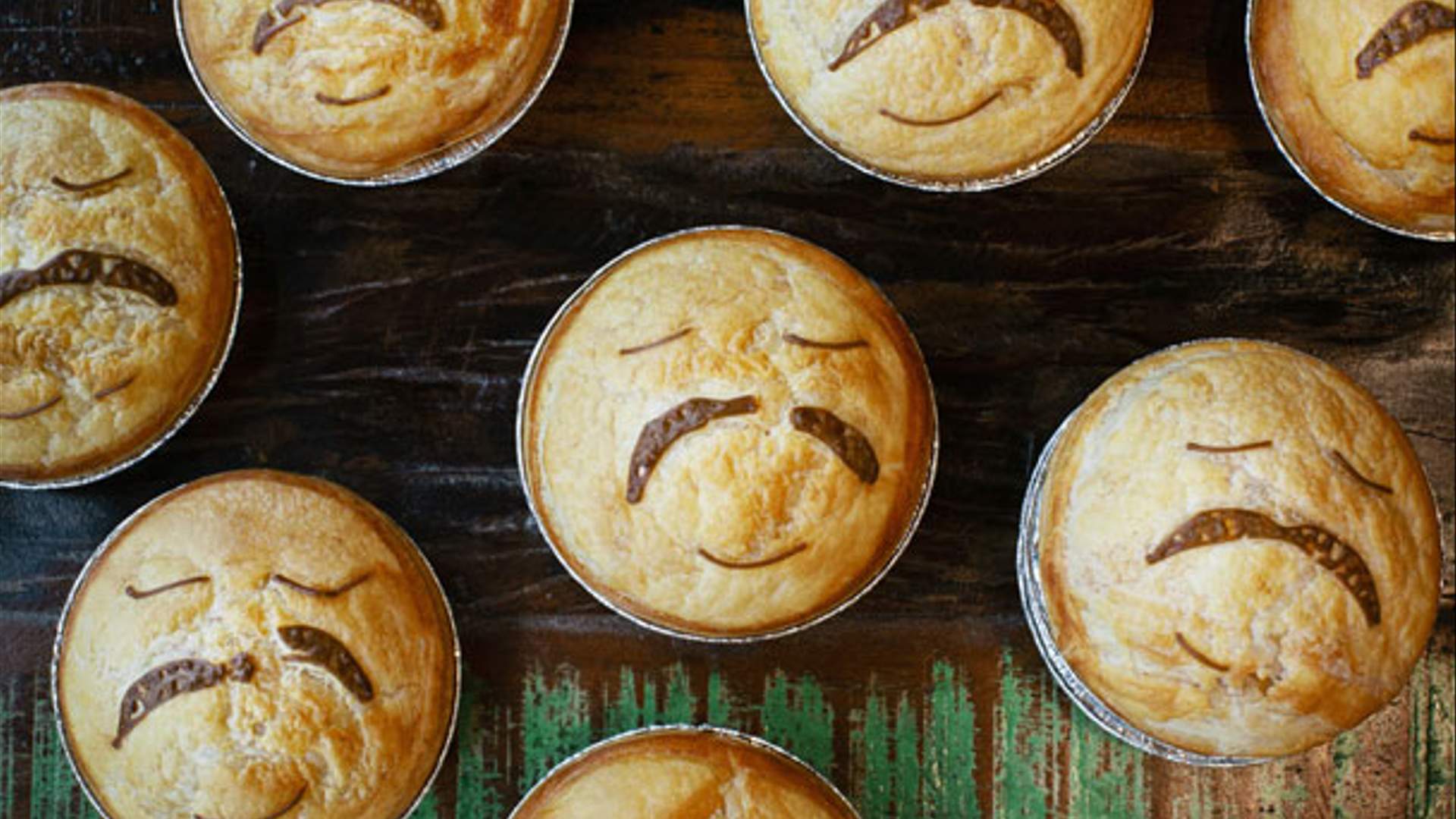 Pies Grow Moustaches to Support Movember - Concrete Playground