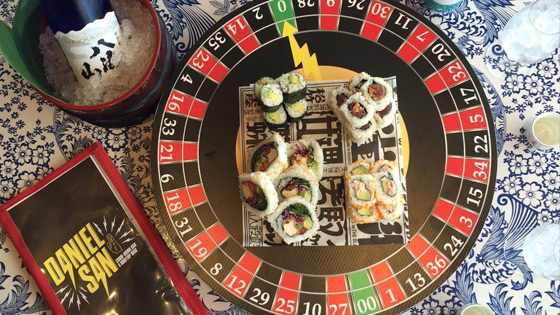 Play Sushi Roulette at Daniel San's New Sake Sake Sundays - Concrete ...