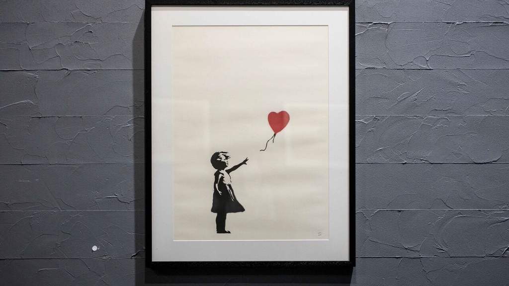 Banksy's Iconic 'Girl with Balloon' Artwork Self-Destructs Moments ...