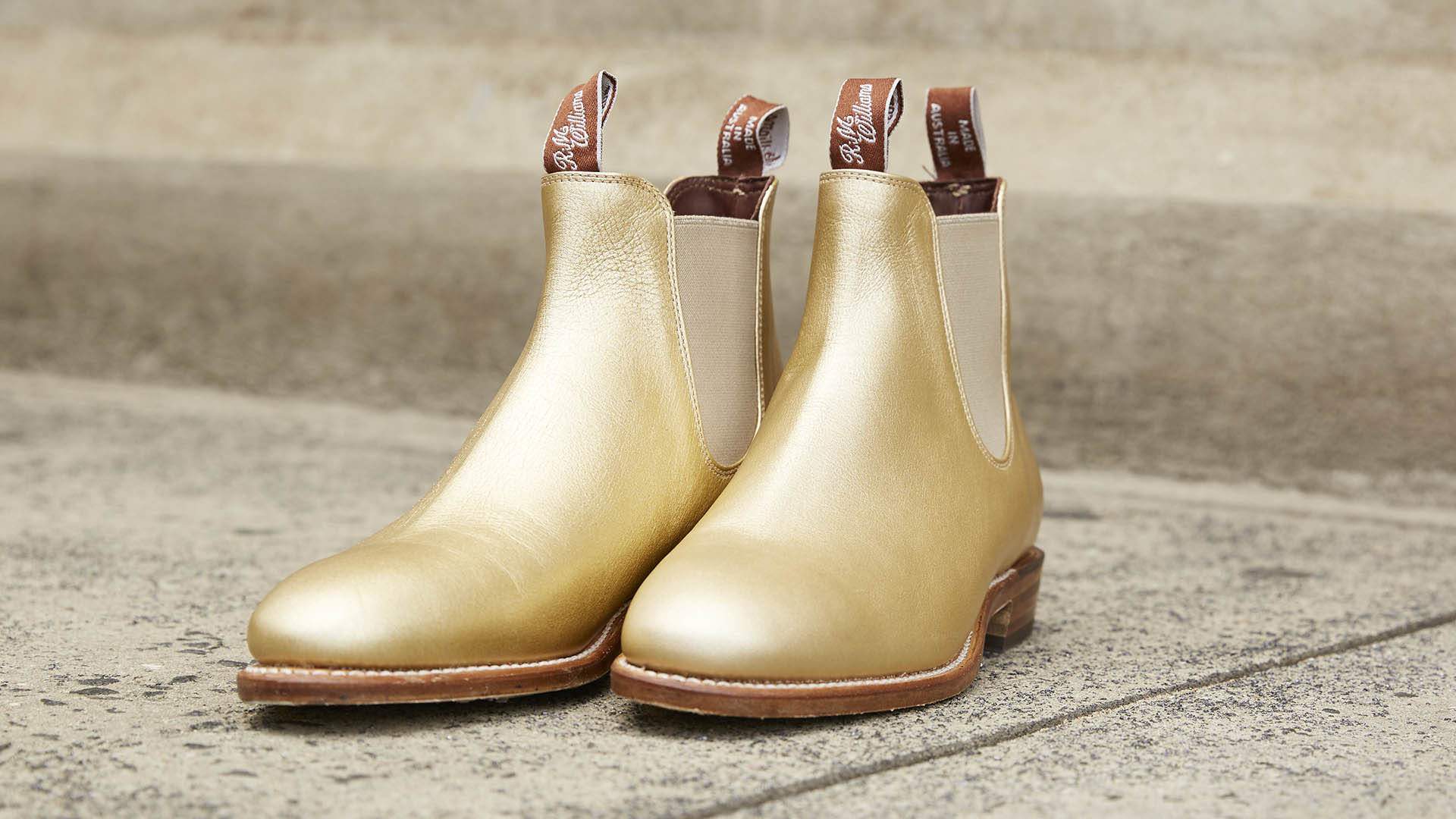 R.M. Williams Has Released a Pair of Gold Metallic Boots - Concrete ...
