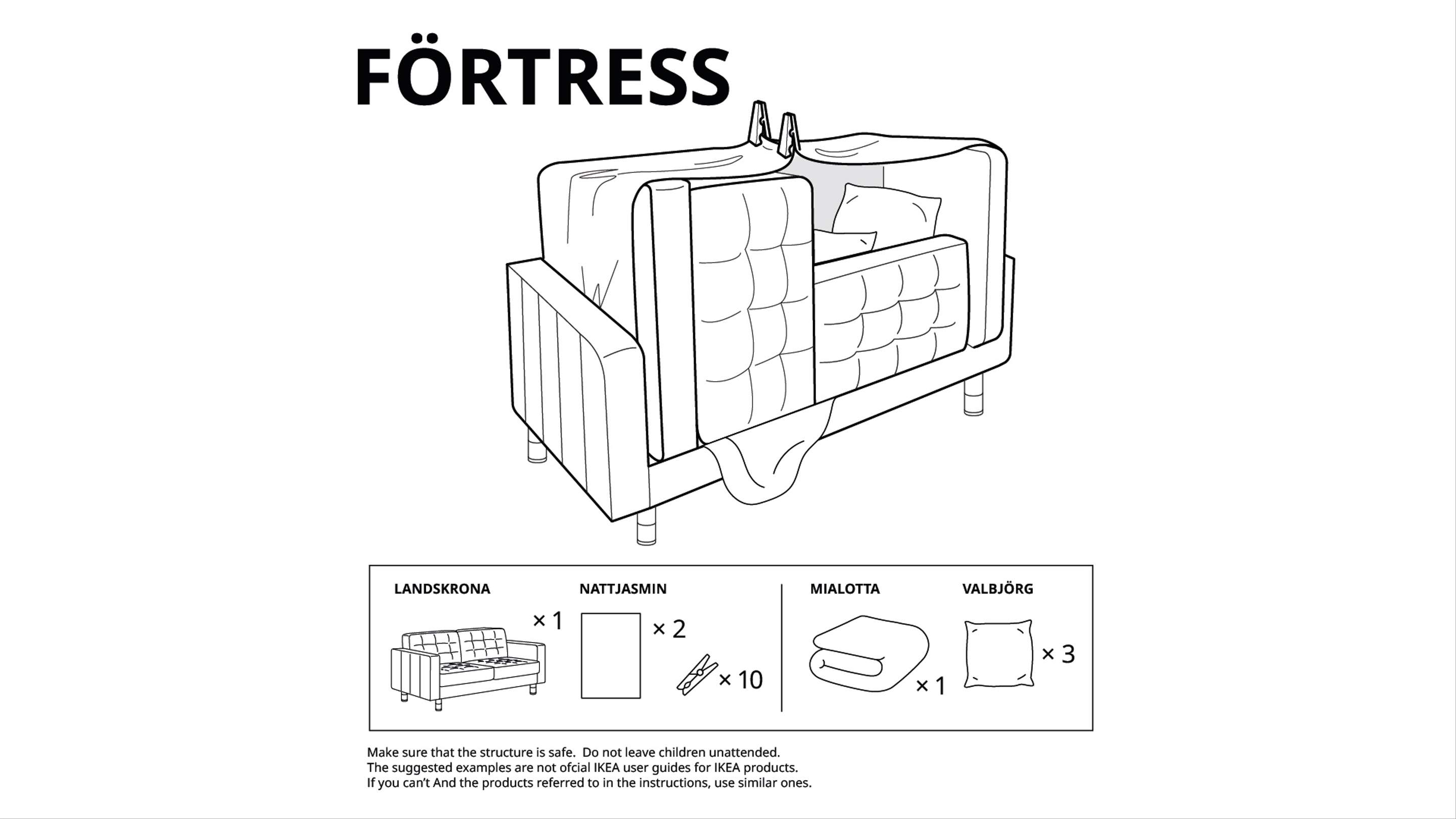 IKEA Has Released Pillow Fort Instructions So You Can Go Kidulting In ...