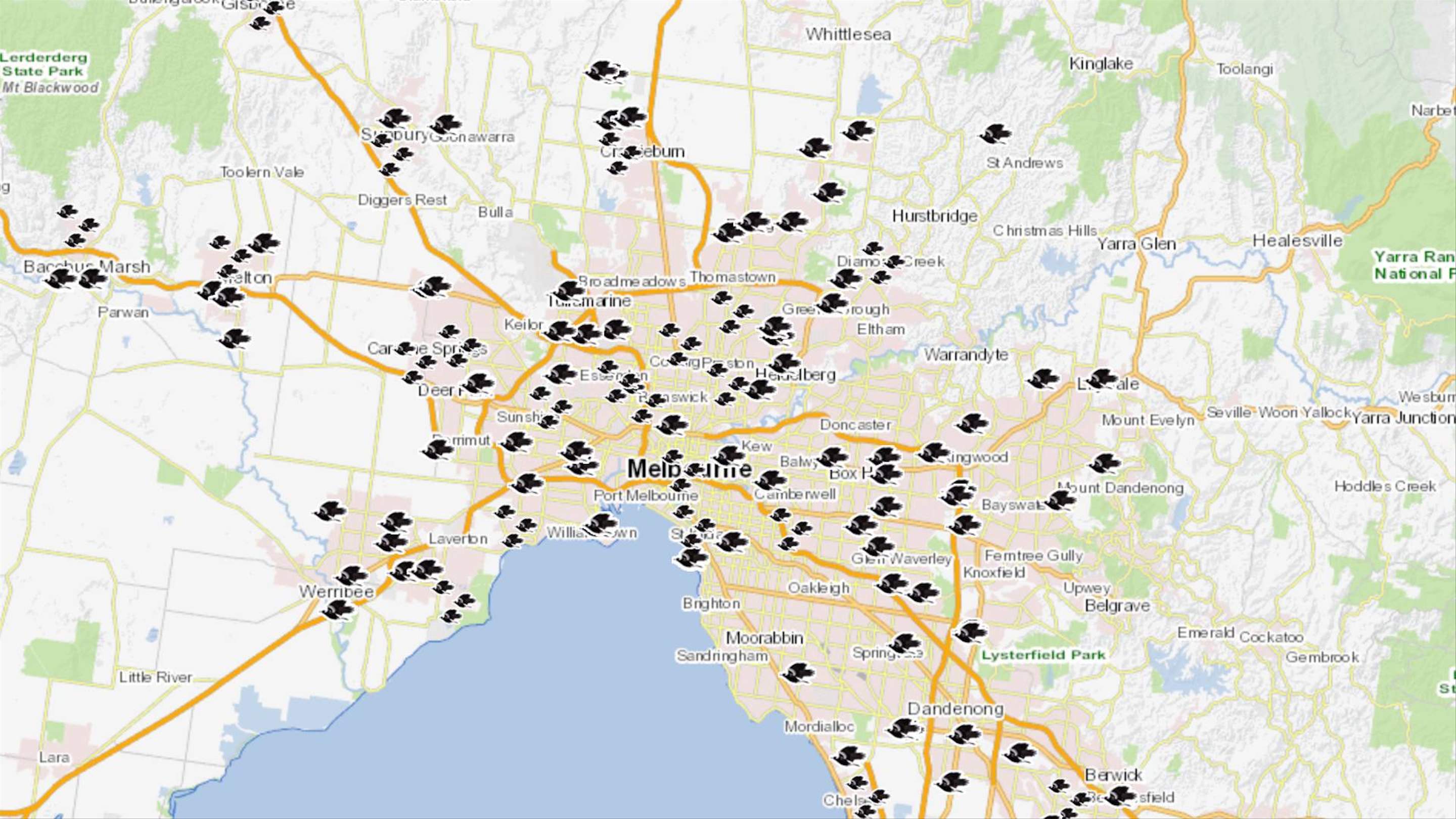 This Handy Map Will Help You Avoid Magpies This Swooping Season ...