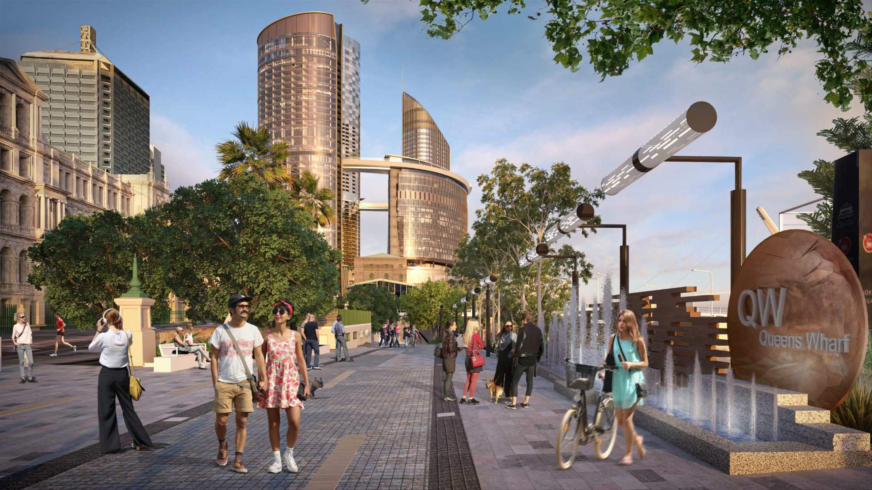 Brisbane's New Queen's Wharf Precinct and 100-Metre-High Sky Deck Will ...