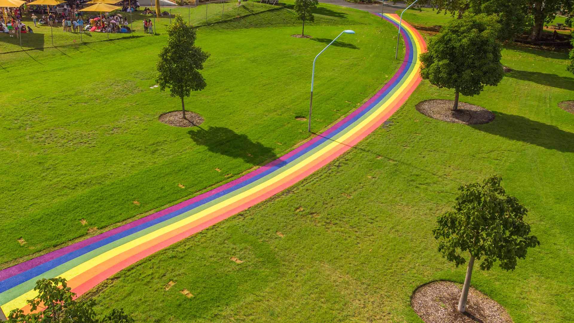 A Rainbow Path Commemorating Australia's Marriage Equality Legislation ...