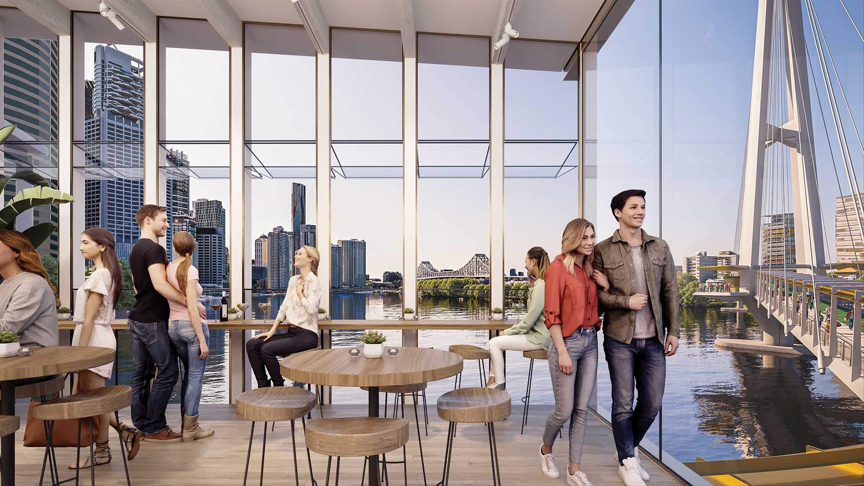 Kangaroo Point's New Green Bridge Is Set to Include an Overwater Bar ...