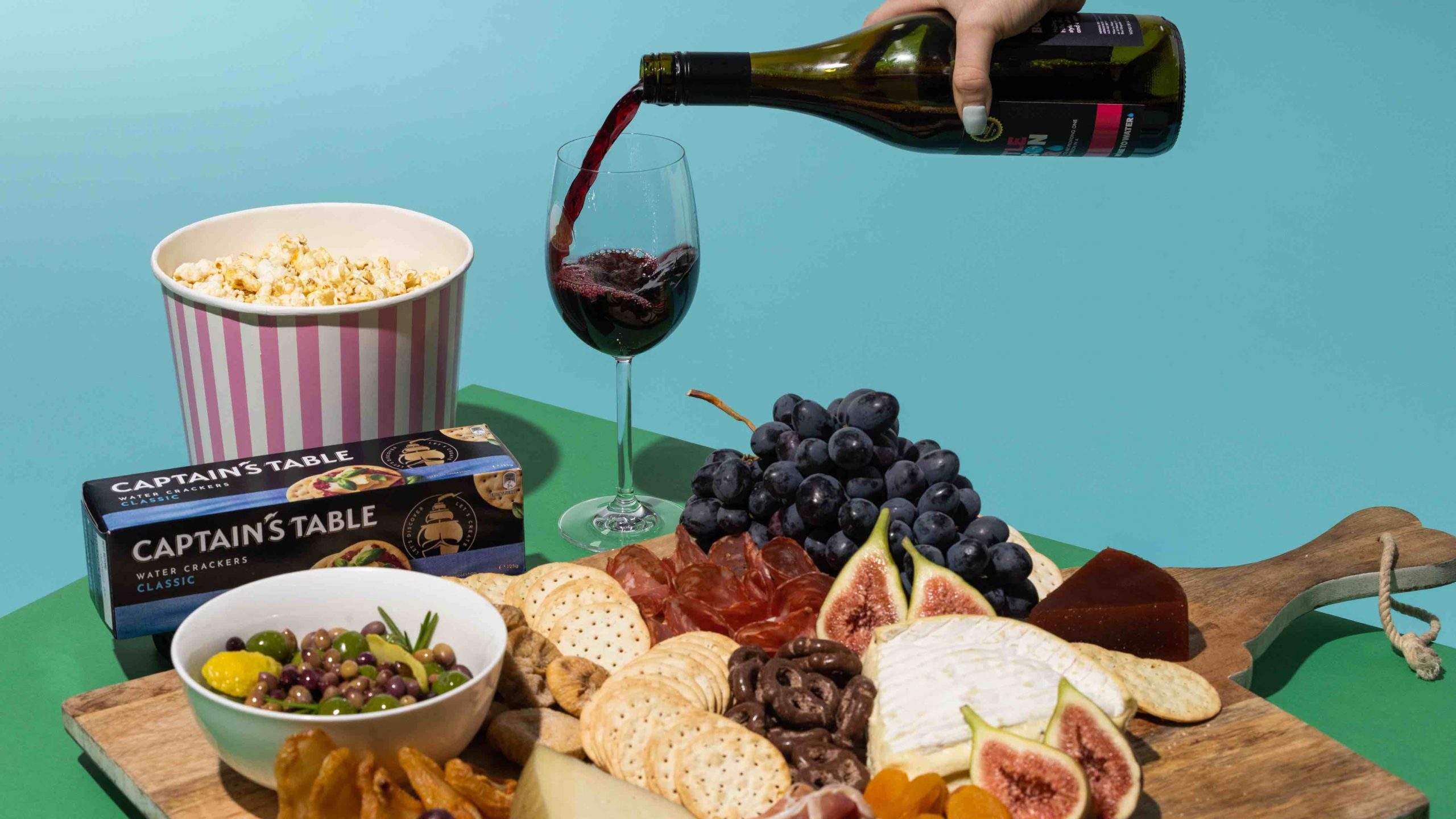 Wine and Cheese Grazing Platter - Concrete Playground