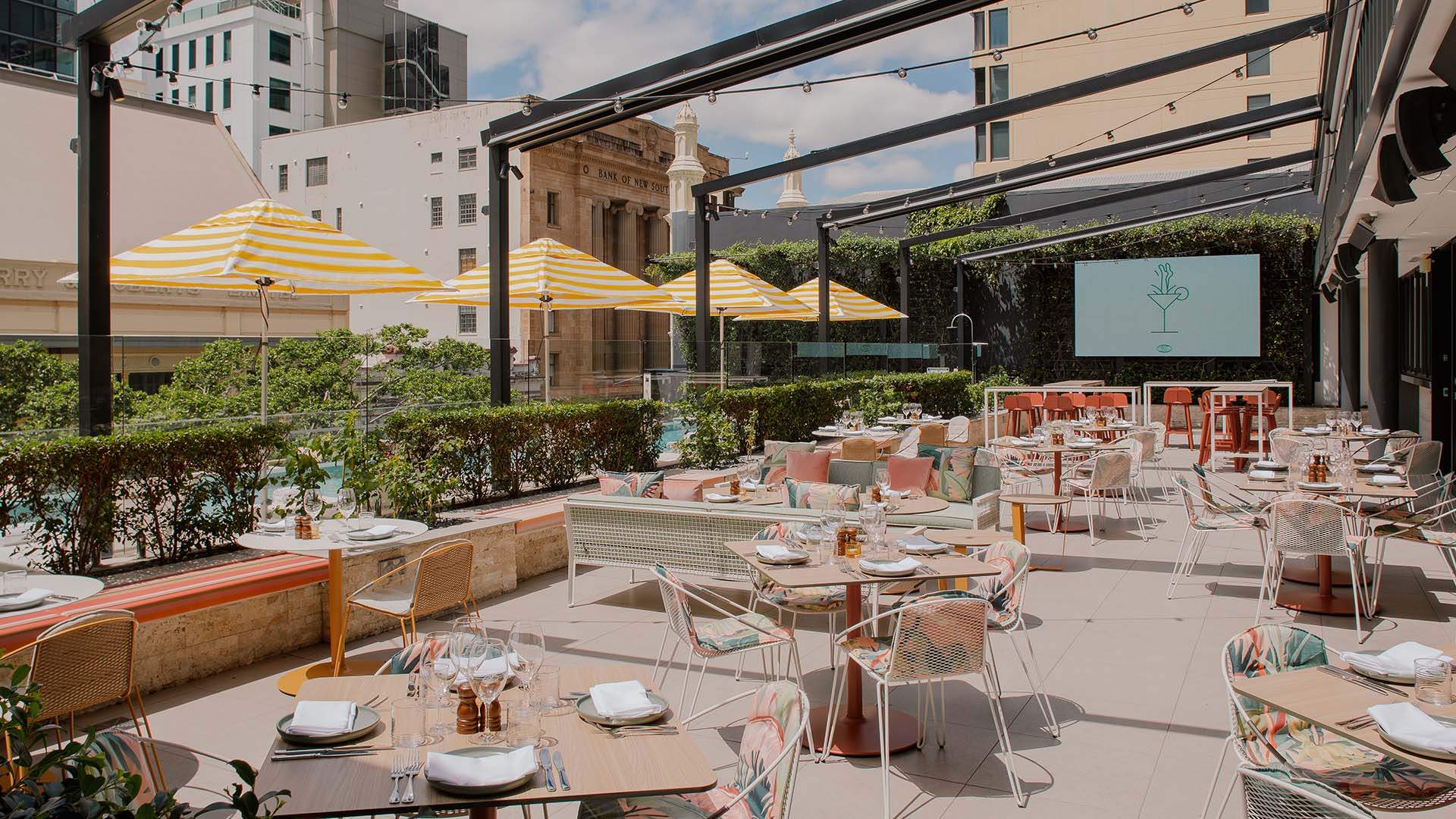 Hyatt Regency Brisbane Has Turned Its Rooftop Pool Terrace Into a Retro ...