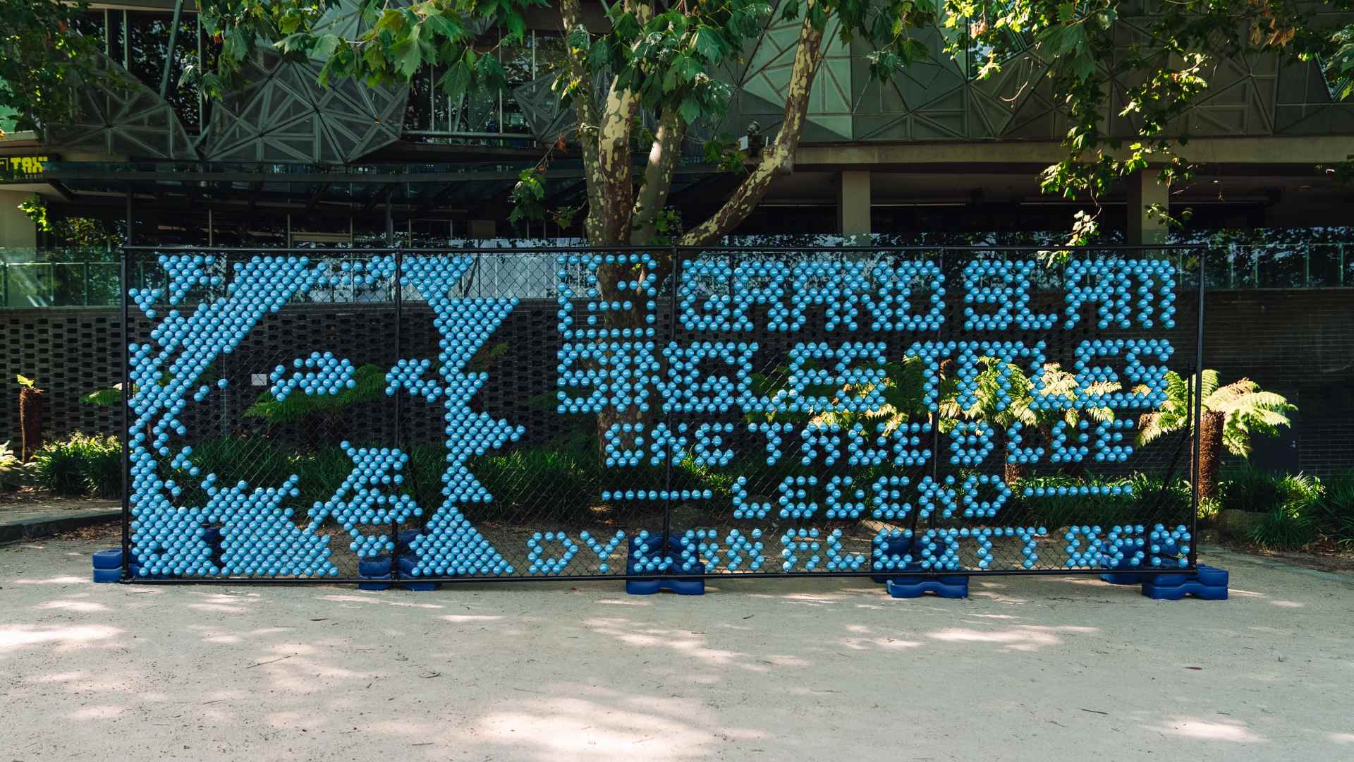 ANZ's Tennis Ball Mural - Concrete Playground