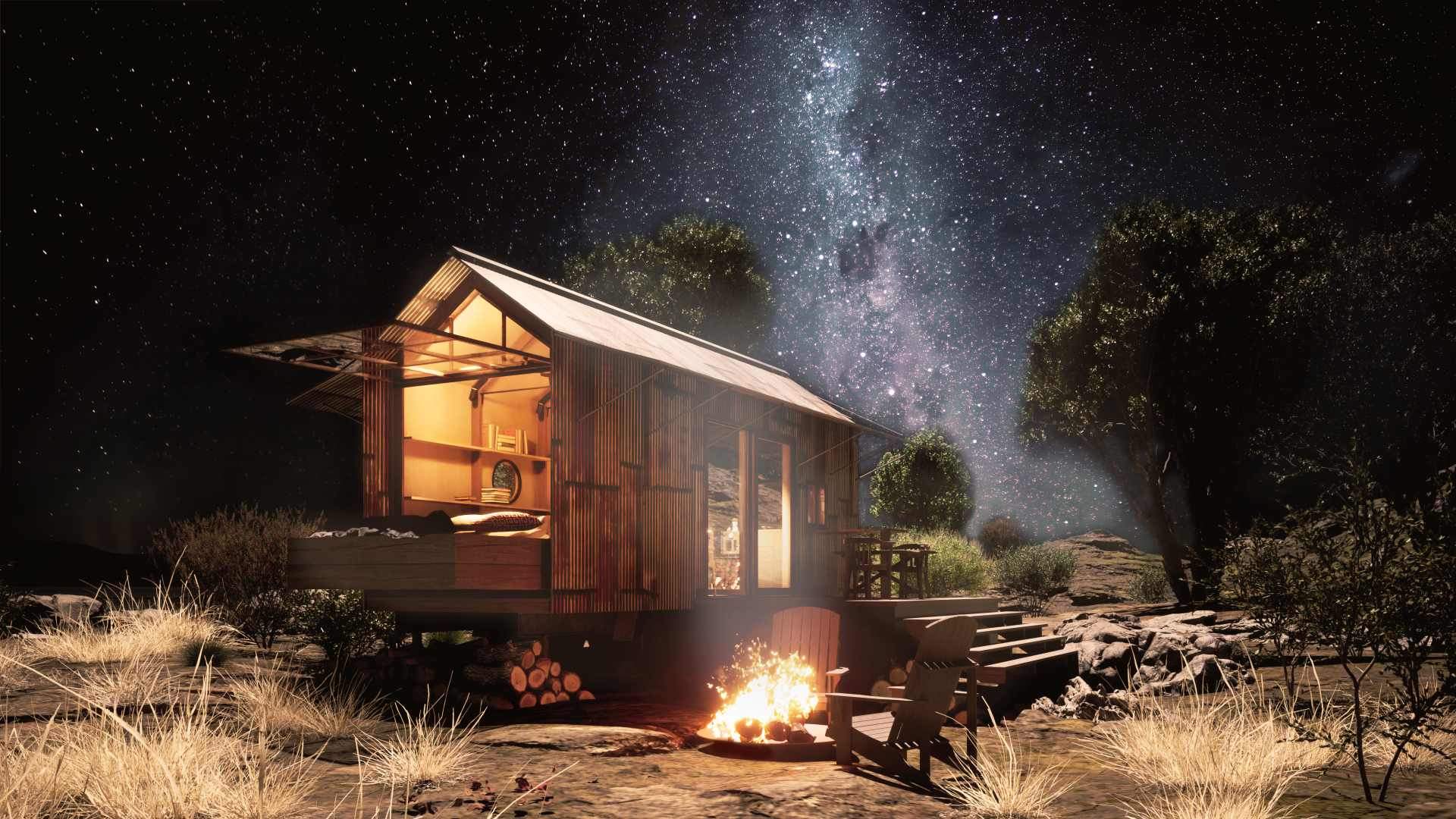 This New Tiny Home Features a Stargazing Platform and Will Pop-Up in ...