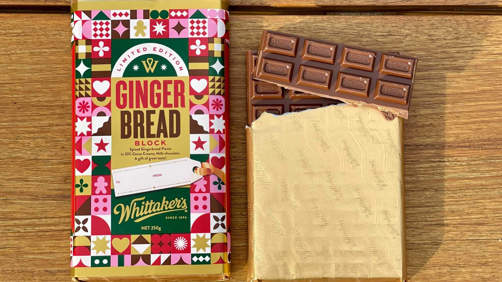 Whittaker's Is Releasing a Super Festive Limited-Edition Gingerbread Block for Christmas ...