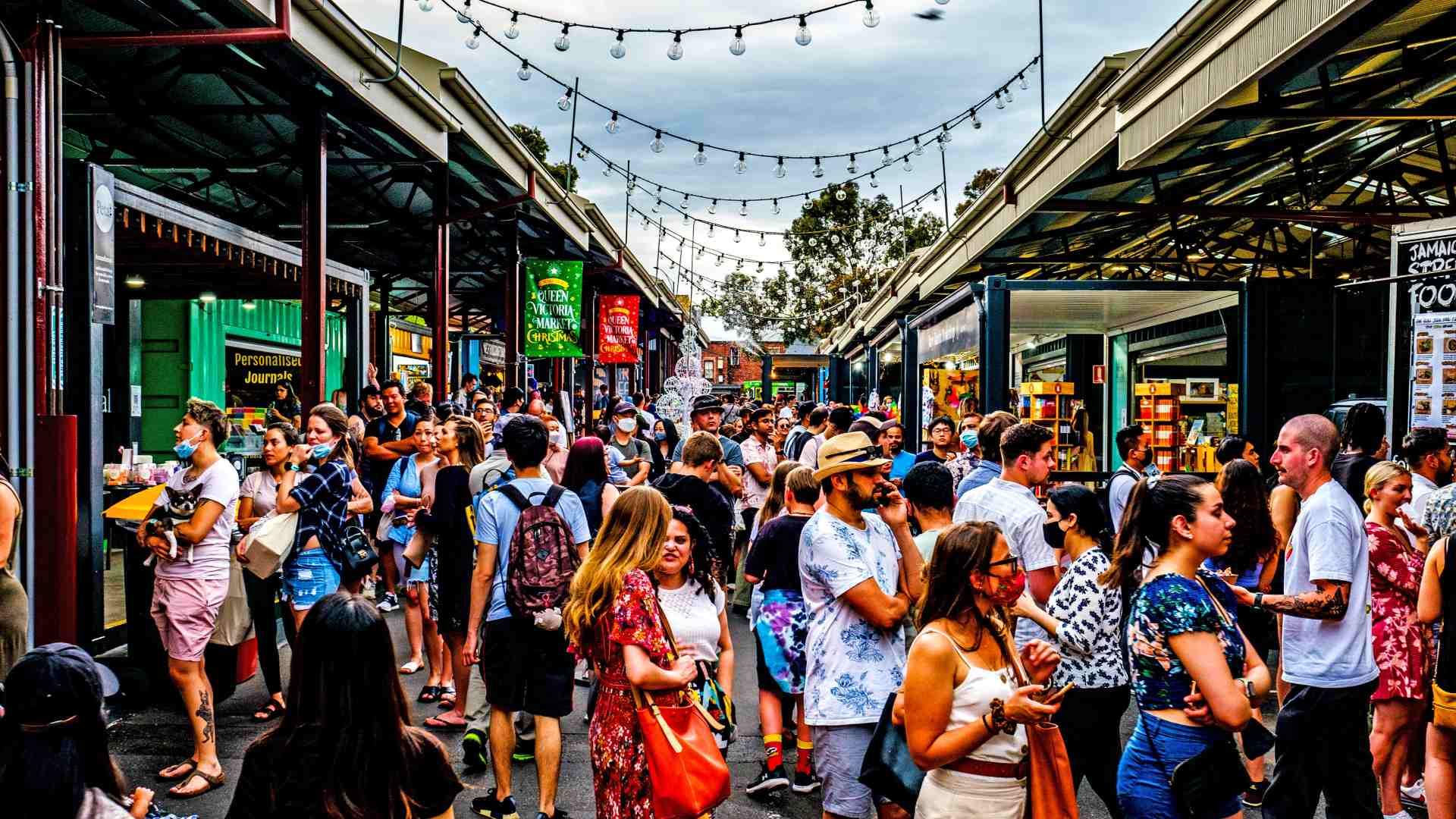 String Bean Alley Christmas Market, Melbourne