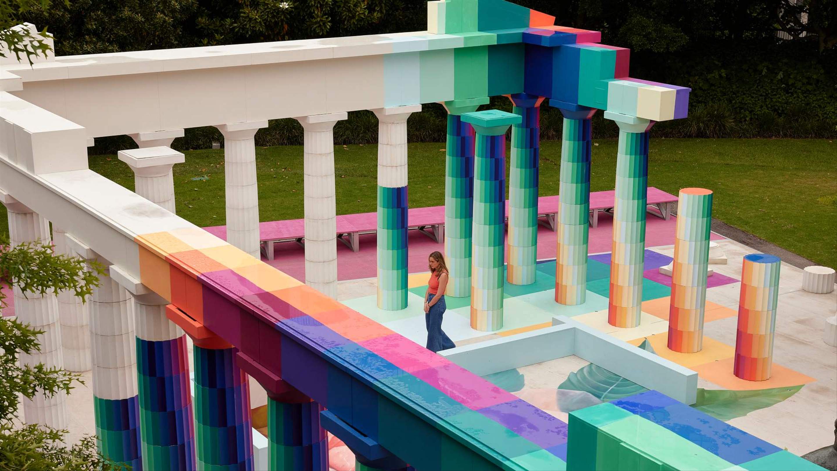 Melbourne Is Now Home to a Colourful Mini Parthenon Replica Called ...