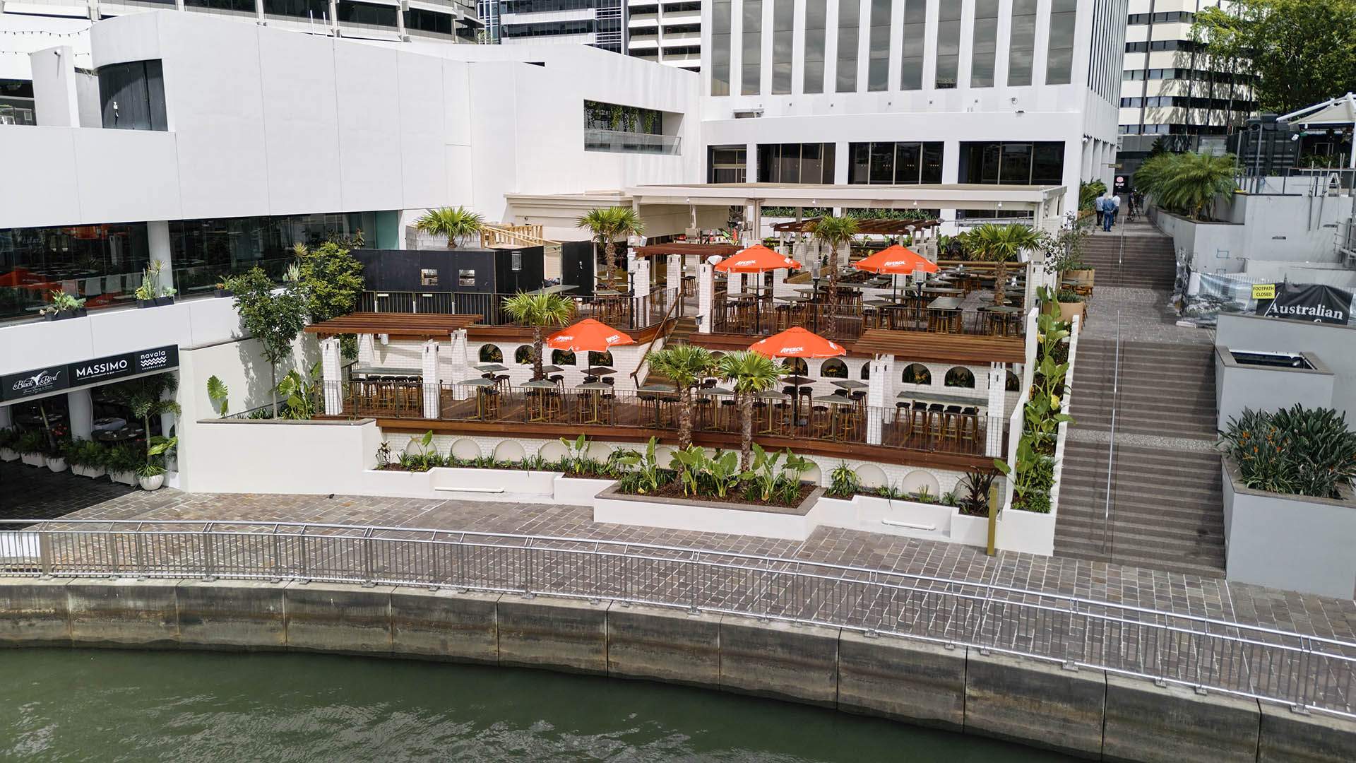 Now Open: Babylon Garden Is Eagle Street's New Two-Tier Waterfront Bar ...