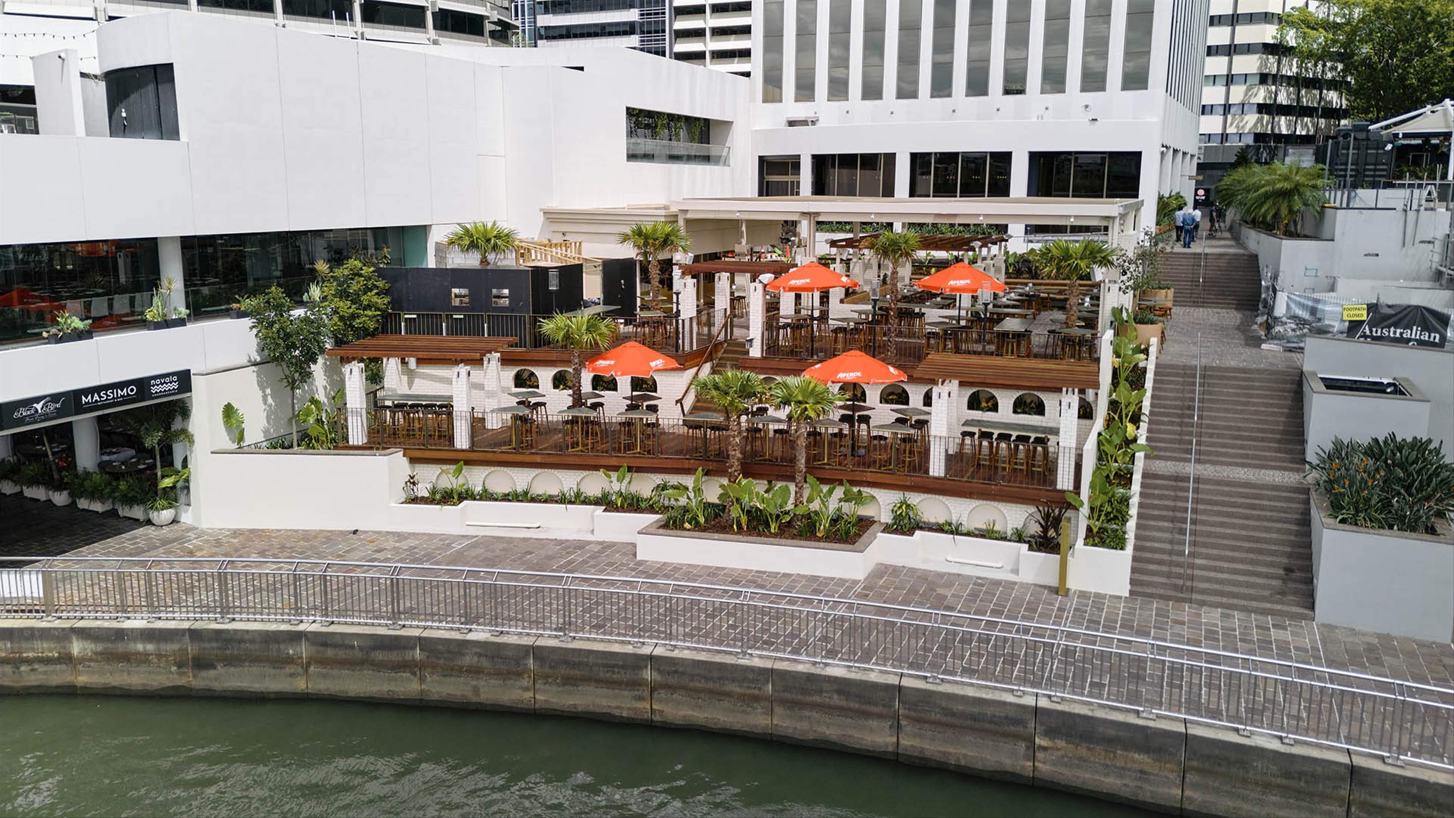 Now Open: Babylon Garden Is Eagle Street's New Two-Tier Waterfront Bar with Stunning River Views ...