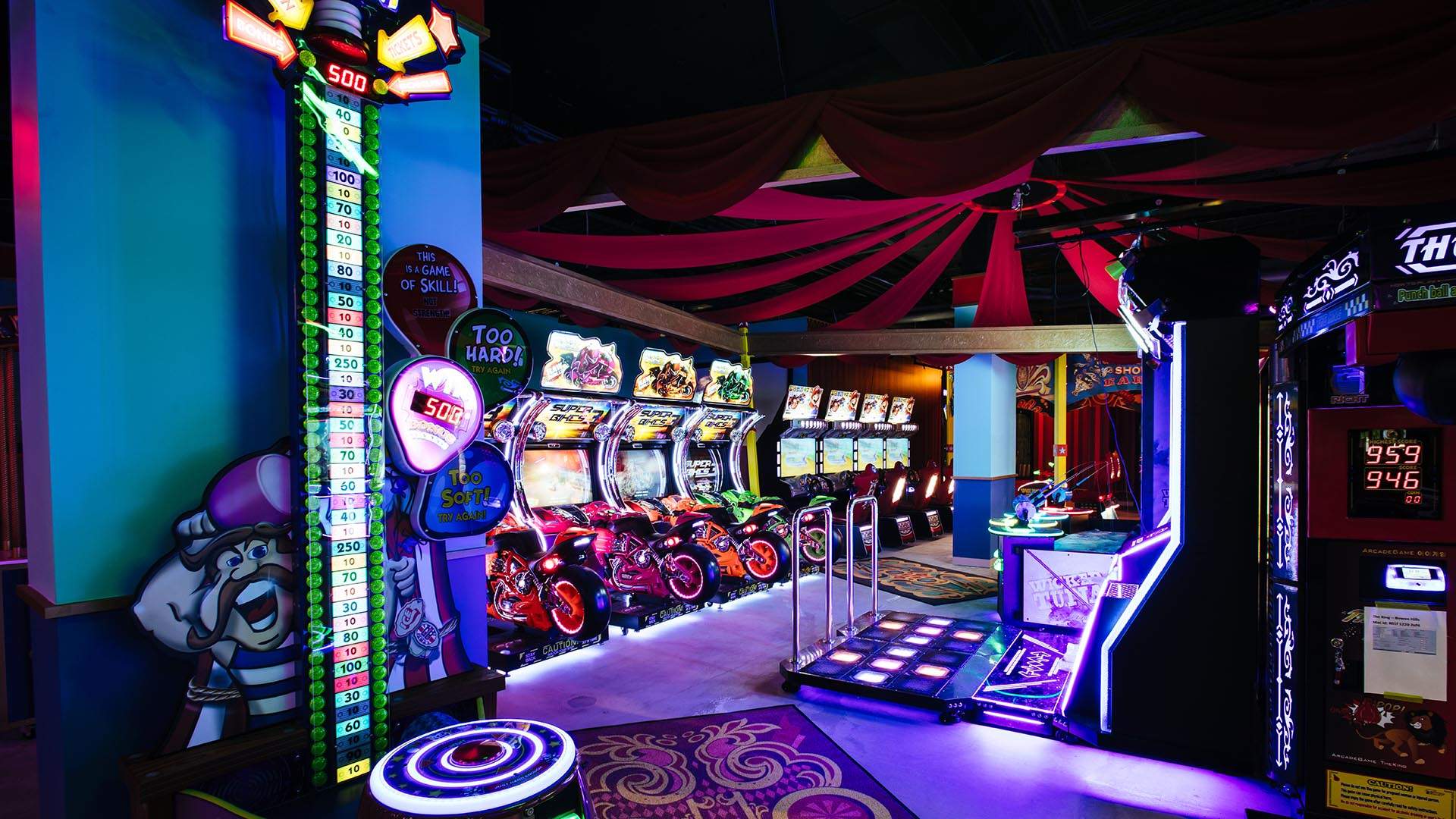 Now Open: Circus-Themed Arcade Bar Archie Brothers Cirque Electriq Has ...