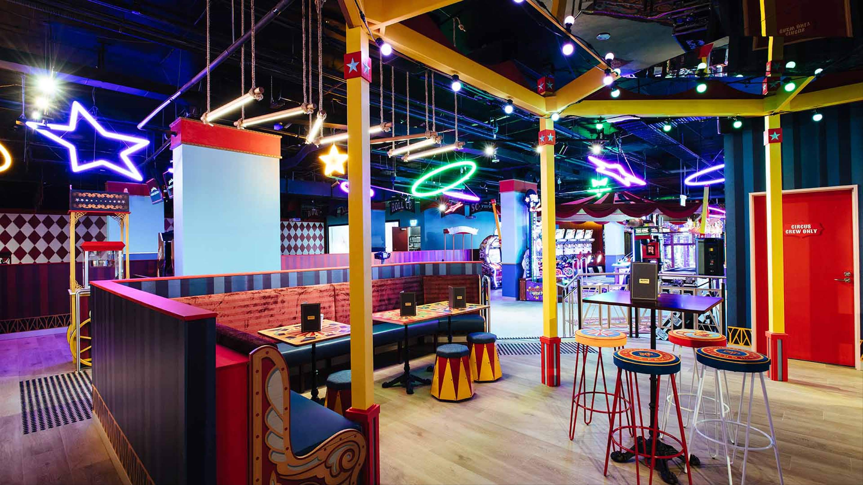 Now Open: Circus-Themed Arcade Bar Archie Brothers Cirque Electriq Has ...