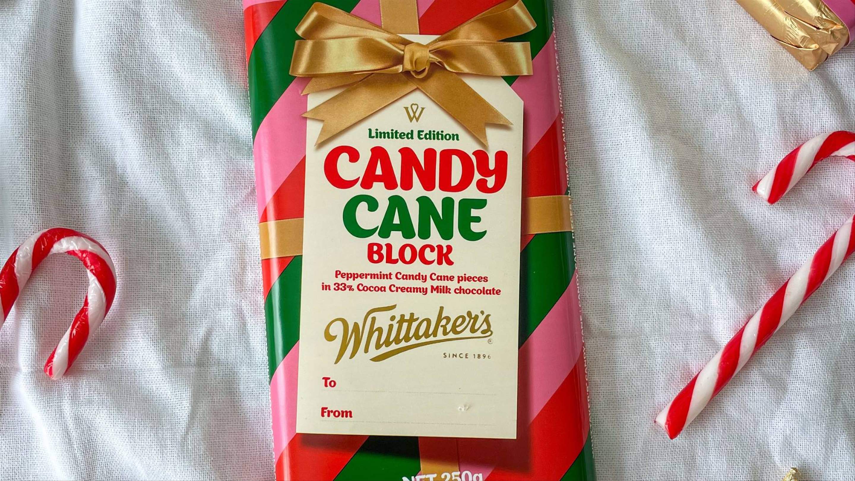 Whittaker's Is Releasing a Super-Festive Limited-Edition Candy Cane Block for Christmas ...