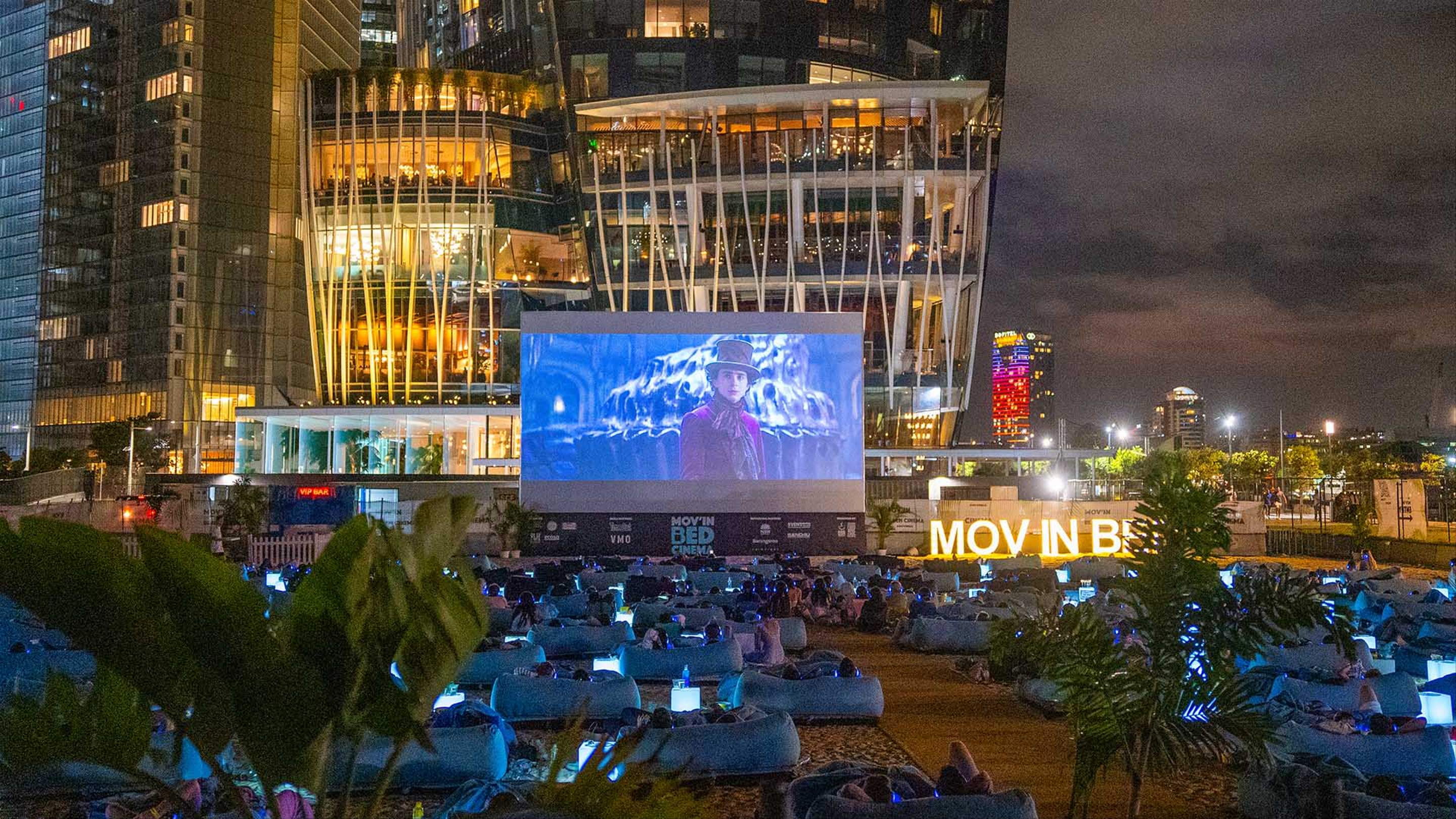 Movies on Mattresses Are Back: Mov'In Bed's Barangaroo Beach Cinema Is Returning for Summer 2024 ...