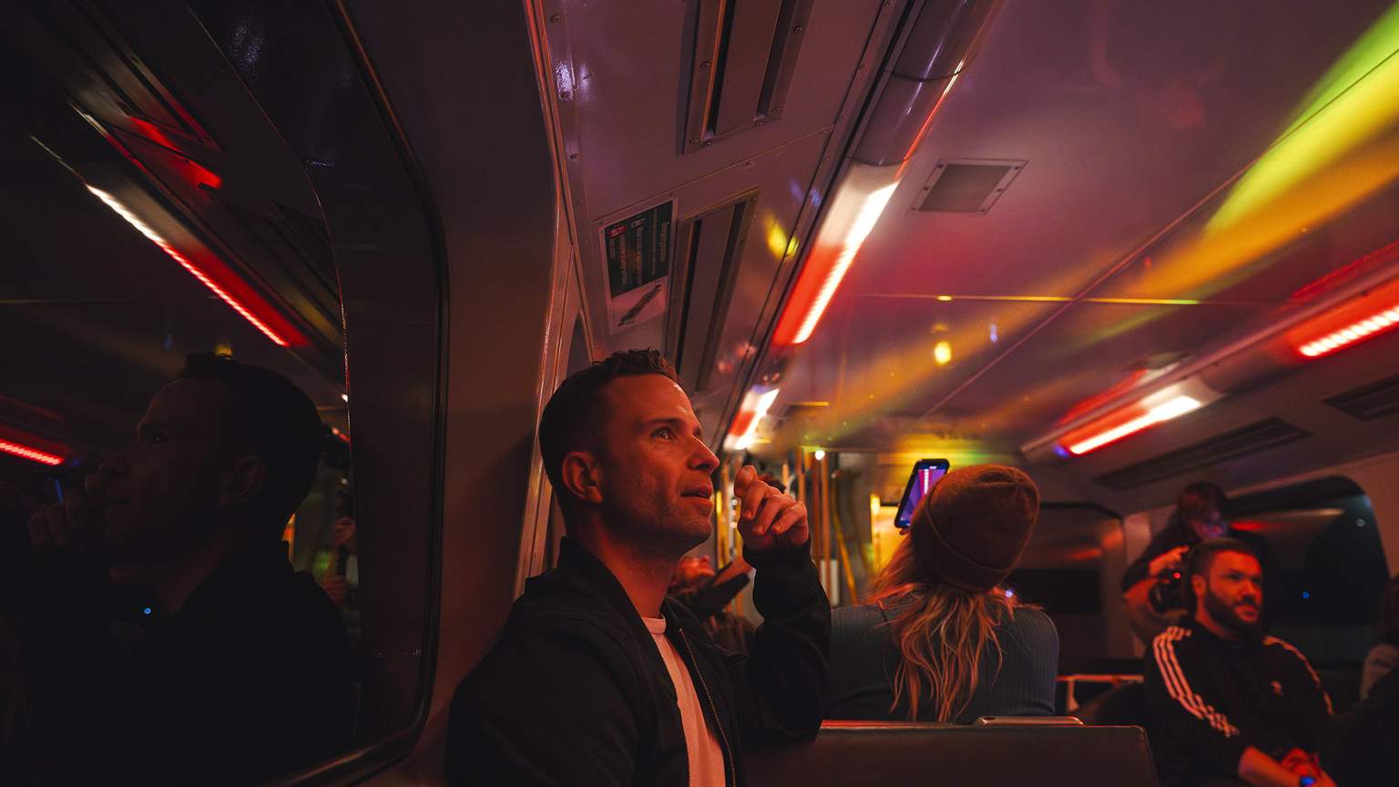 A Lit-Up Train That's Pumping Out a Techno Soundtrack by Paul Mac Is ...
