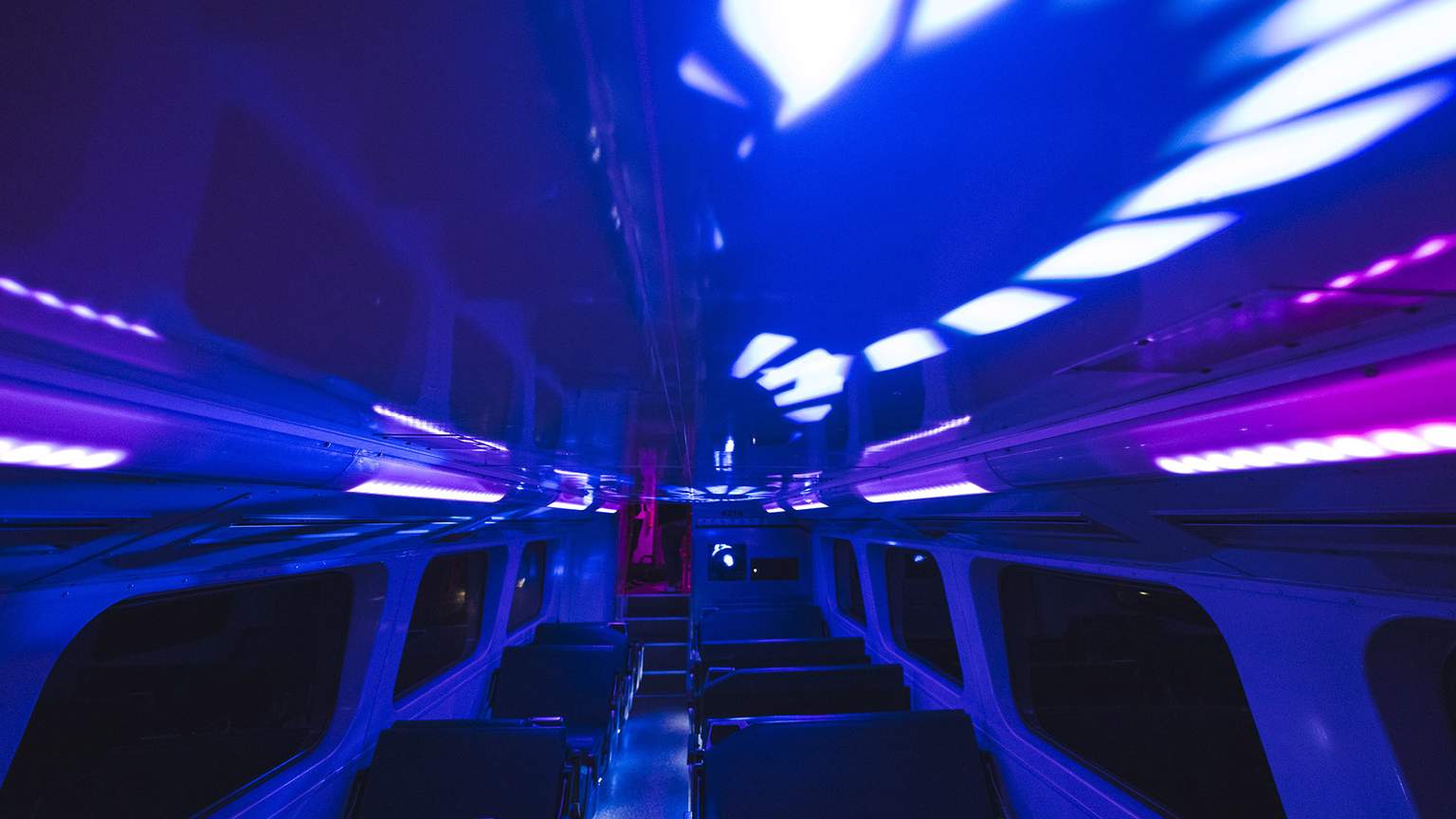 A Lit-Up Train That's Pumping Out a Techno Soundtrack by Paul Mac Is ...