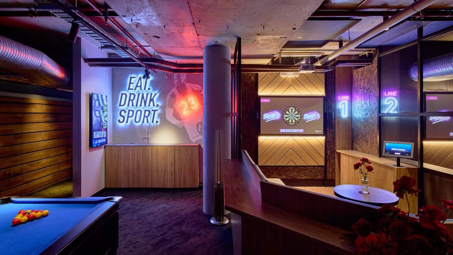 Massive Sports Bar The Sporting Globe Has Reopened at King Street Wharf with New AR Darts Lanes ...