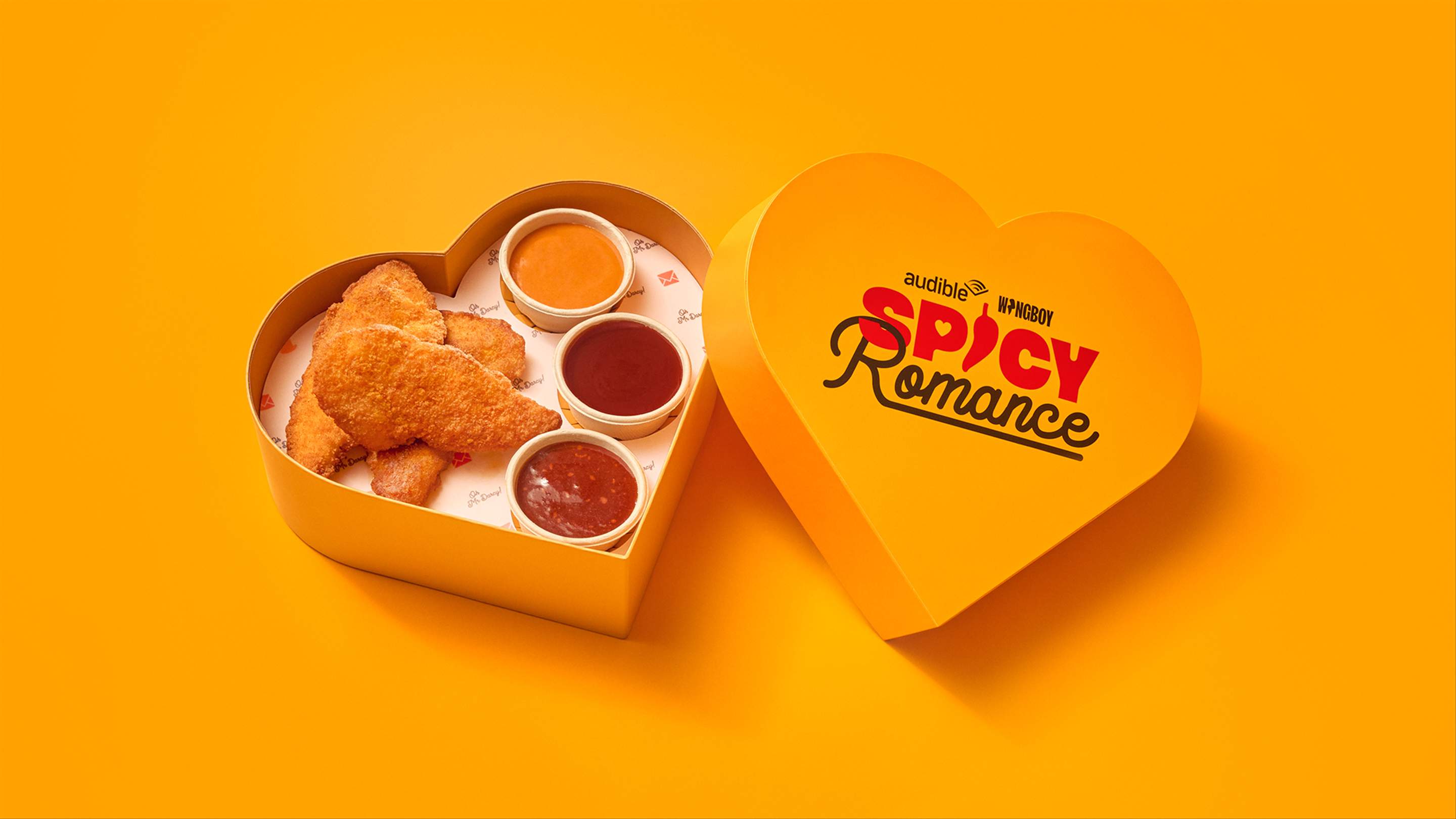 Audible x Wingboy Spicy Romance Menu - Concrete Playground